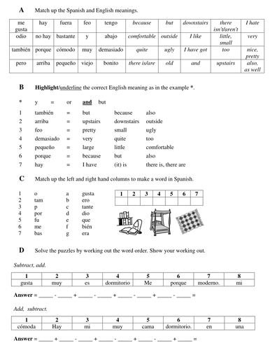 En mi dormitorio; Describing my bedroom by wylamuk - UK Teaching ...