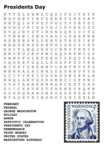 Presidents Day Word Search | Teaching Resources