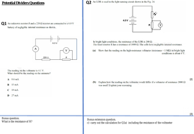 Potential Divider for A-level Physics | Teaching Resources