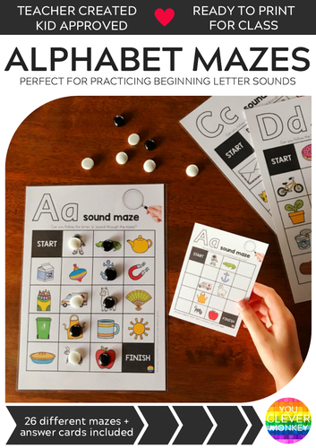 Alphabet Sound Mazes | Teaching Resources