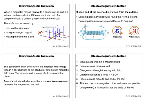 Electromagnetic Induction A-Level Physics Flashcards V1.0 (29 Cards ...