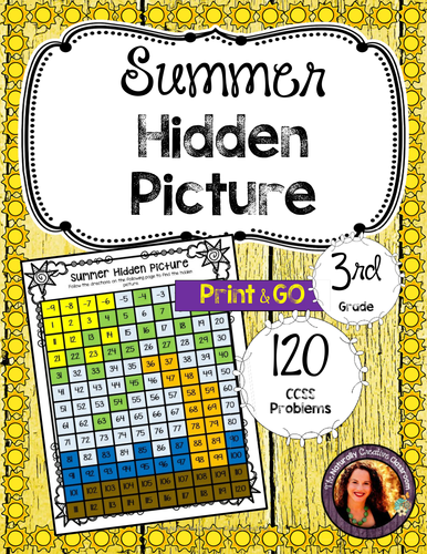 Summer Hidden Picture for 3rd Grade | Teaching Resources