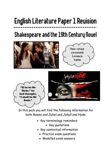 AQA English Literature Paper One Revision Guide | Teaching Resources