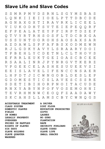Slavery Word Search Pack | Teaching Resources