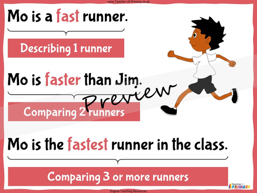 Positive, Comparative and Superlative Adjectives | Teaching Resources