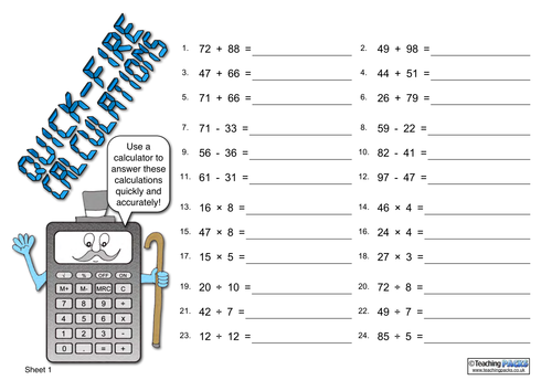 Quick-Fire Calculations | Teaching Resources