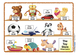 Toy Store Money Problems | Teaching Resources