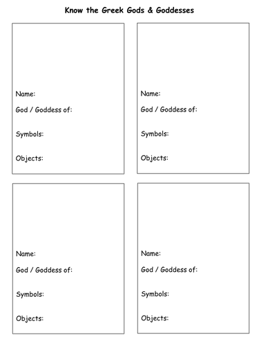 Greek Gods & Goddesses KS2 Lesson Plan and Activity | Teaching Resources