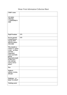 Early Years Home Visit information Gathering Proforma | Teaching Resources