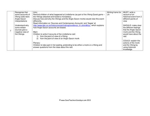 Viking Raid on Lindisfarne KS2 Lesson Plan and Worksheet | Teaching ...