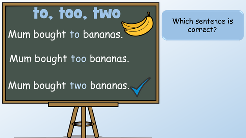 Homophones: Too, Two, To | Teaching Resources