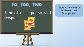 Homophones: Too, Two, To | Teaching Resources