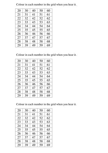 Numbers 1-70 practice by wylamuk - Teaching Resources - TES