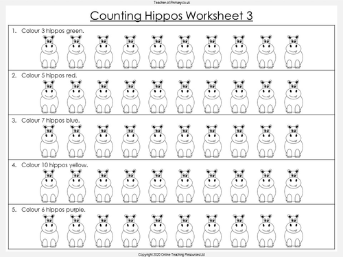 Counting Hippos - EYFS | Teaching Resources