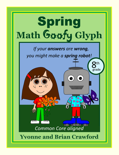 Spring Math Goofy Glyph (8th Grade) | Teaching Resources