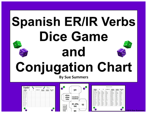 Spanish ER/IR Verbs Bundle - Games, Quiz, Puzzles, Vocabulary, and ...