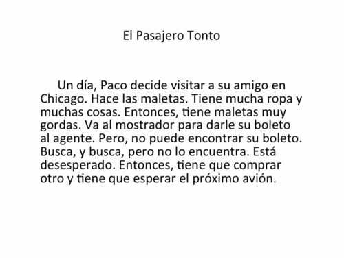 Spanish Travel TPR Story Present and Preterite | Teaching Resources