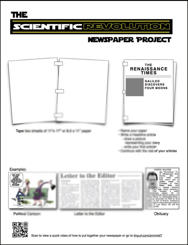 Scientific Revolution Newspaper Project | Teaching Resources