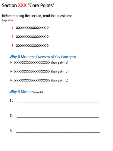 Template for Study Guides | Teaching Resources