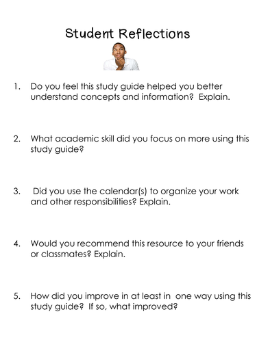 Template for Study Guides | Teaching Resources