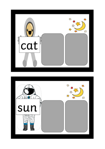 2 activities -Phase 2/ 3 initial sound Space Phonic Sorting activity ...