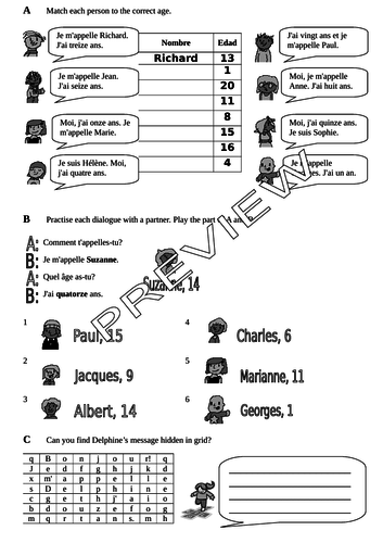 Quel âge as-tu? How old are you? | Teaching Resources