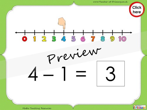 Taking Away Using a Number Line - Year 1 | Teaching Resources