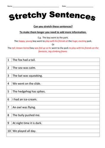 Sentence Skills | Teaching Resources