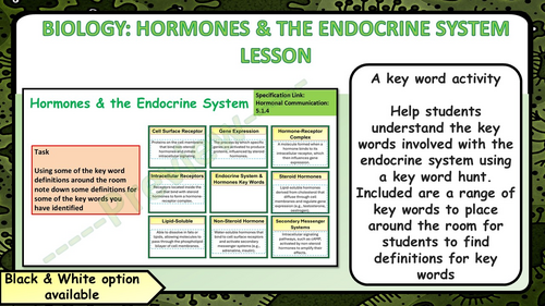 AQA GCSE Biology (Science) The Human Endocrine System Lesson | Teaching ...