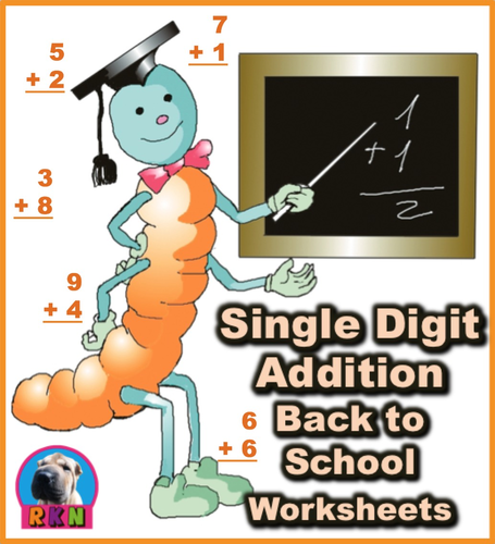 Single Digit Addition & Subtraction Worksheet Bundle - Back to School ...