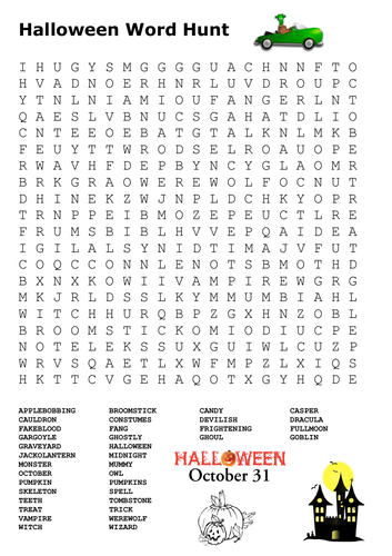 Halloween Word Search Pack | Teaching Resources