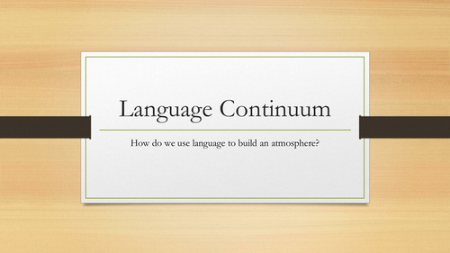 Language Continuum - Writing to Describe | Teaching Resources Language Continuum - Writing to Describe | Teaching Resources