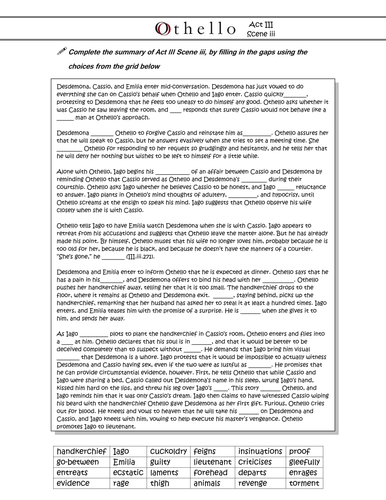 Shakespeare - Othello | Teaching Resources