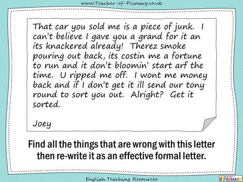 Formal and Informal Writing - KS2 | Teaching Resources