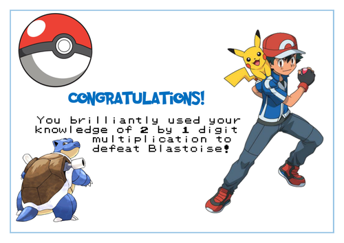 Pokemon times table tests | Teaching Resources