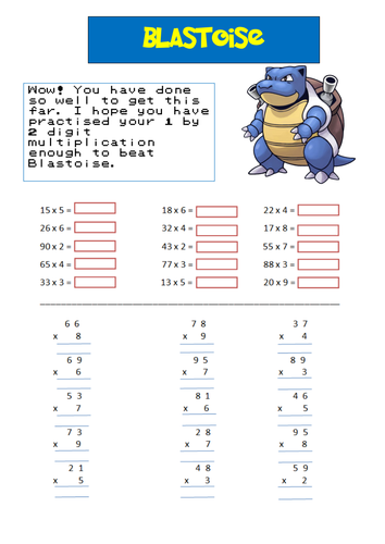 Pokemon times table tests | Teaching Resources