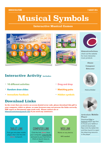 Musical Symbols UK Version Music Interactive Games Activity | Teaching ...