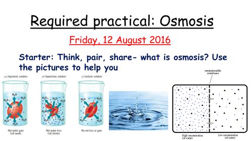 Osmosis required practical- New AQA GCSE Biology | Teaching Resources
