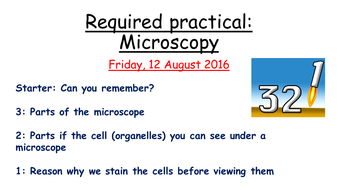 Microscopy required practical- New AQA GCSE Biology | Teaching Resources