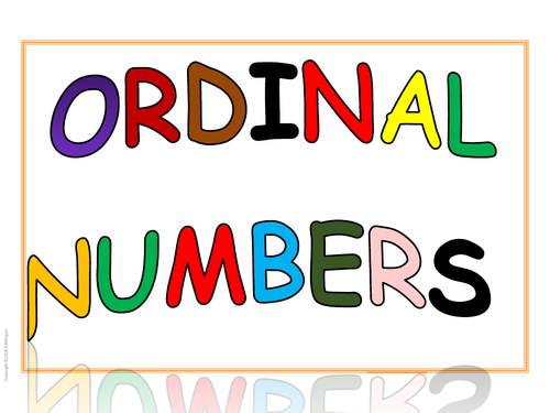 Ordinal Numbers Clipart