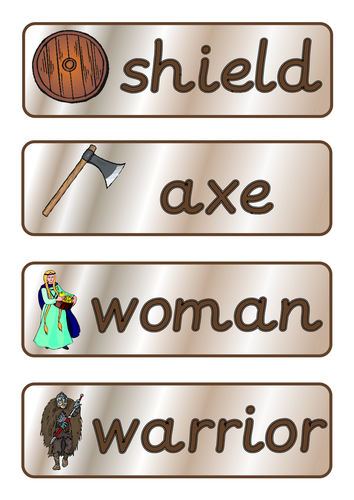 Viking Vocabulary Cards | Teaching Resources