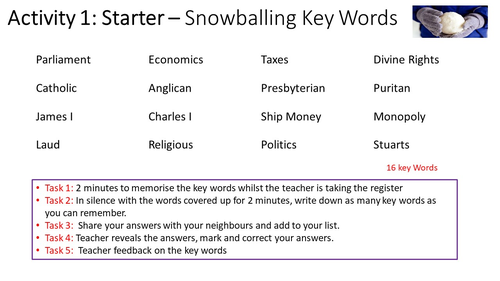 Causes of the English Civil War Card Sort | Teaching Resources