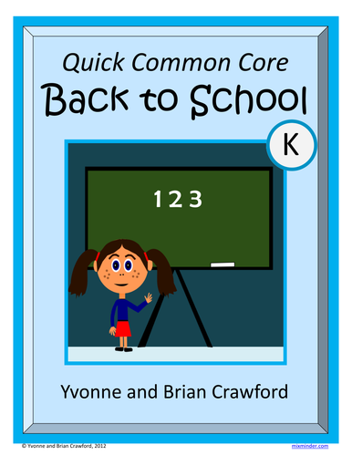 Back to School No Prep Common Core Math (Kindergarten) | Teaching Resources