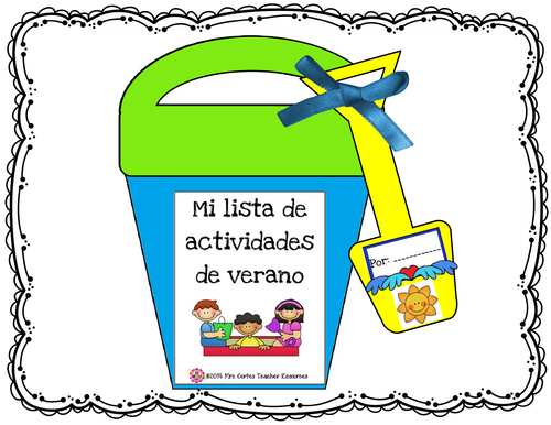 Mi lista de actividades de verano- Summer bucket list | Teaching Resources