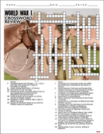 World War I Crossword Puzzle Review (WW1) | Teaching Resources