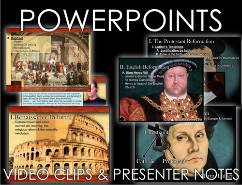 Renaissance PowerPoint & Reformation PowerPoint + Video Clips ...