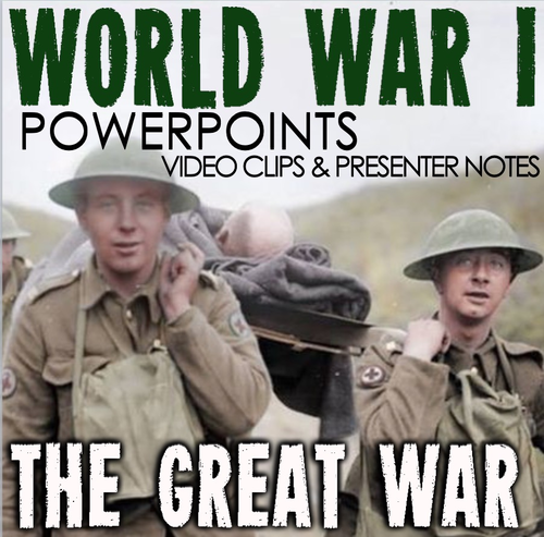 World War I PowerPoint - WWI PowerPoint with Video Clips + Presenter ...