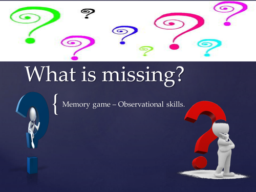 What is missing? - Observational skills and memory boosting activities ...
