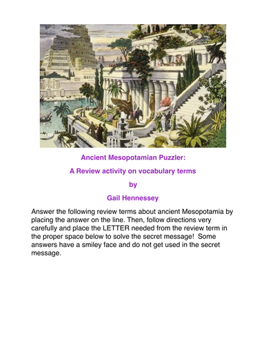 Mesopotamian: A Bundle of Resources! | Teaching Resources