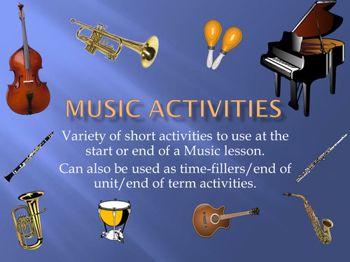 Music Starters/ Plenaries/ Time fillers | Teaching Resources